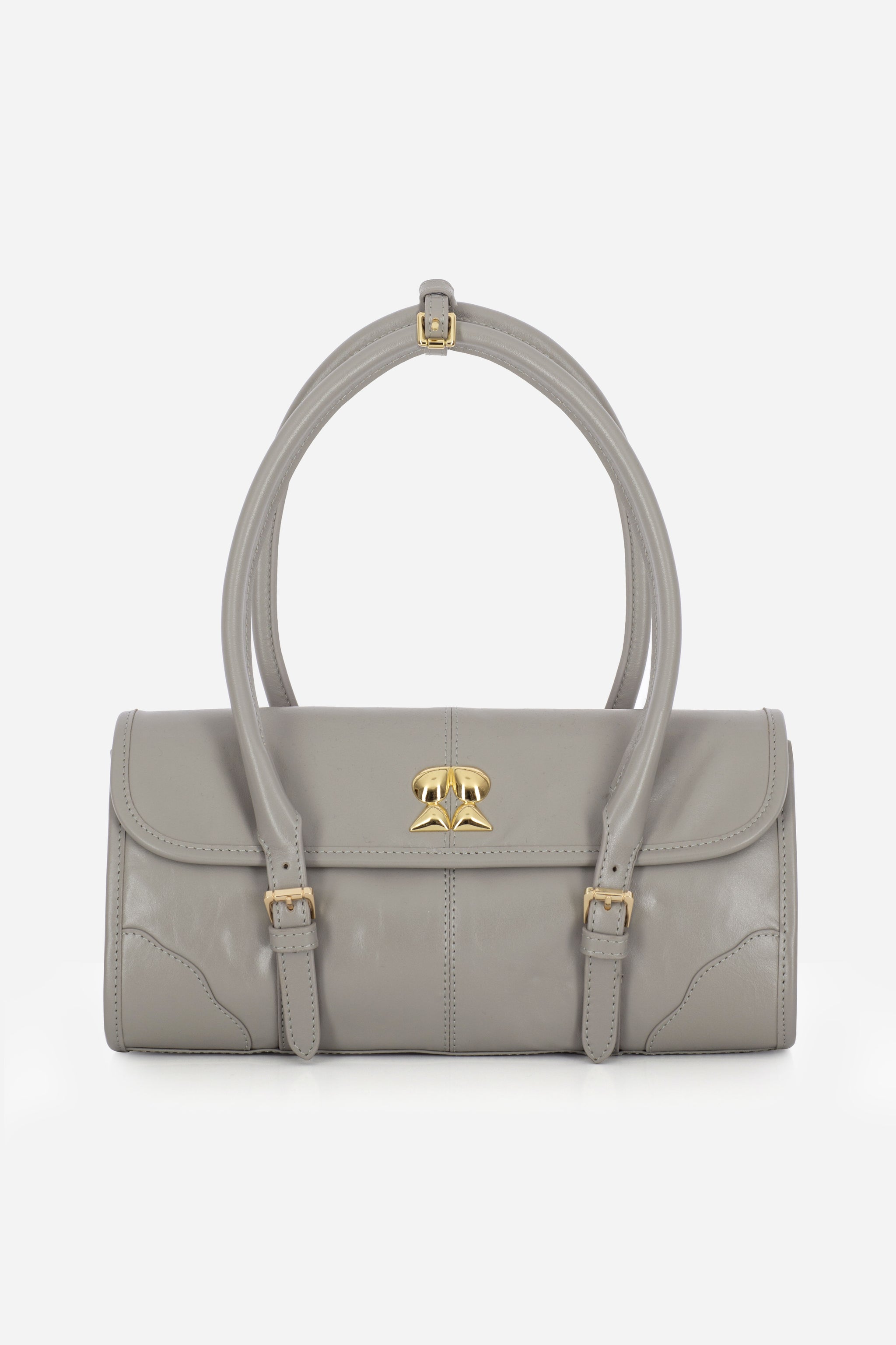 Rilu Amara Stone Gray Leather Shoulder Bag